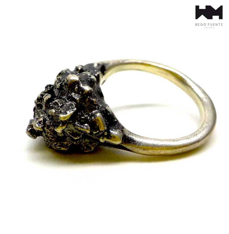 Sugar Texture Unique Silver Ring - Etsy