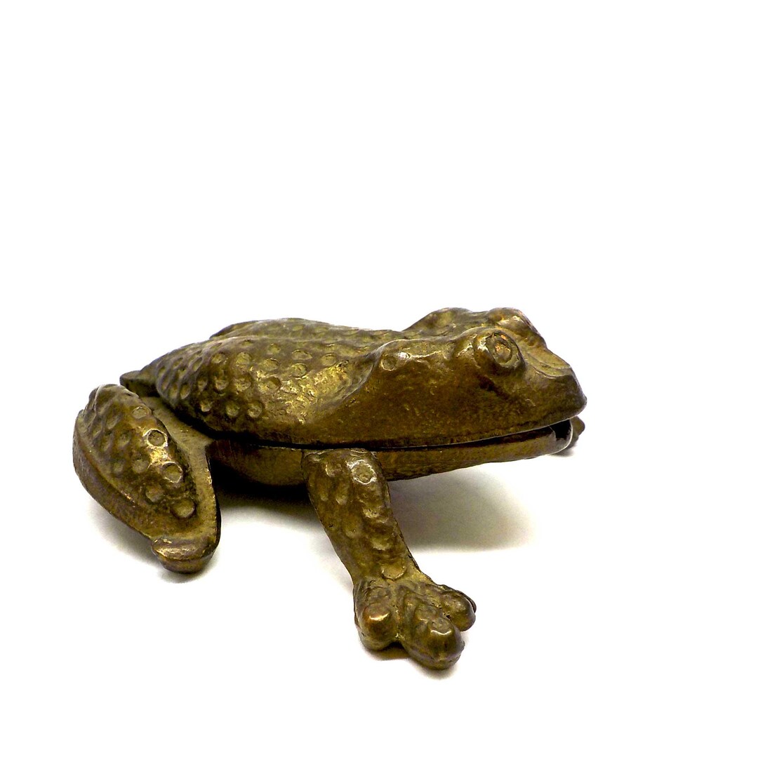 Vintage Solid Brass Frog Keepsake. Brass Toad Ashtray. JB105 - Etsy