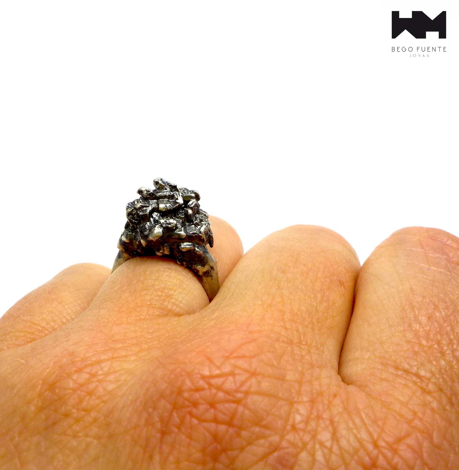 Sugar Texture Unique Silver Ring - Etsy