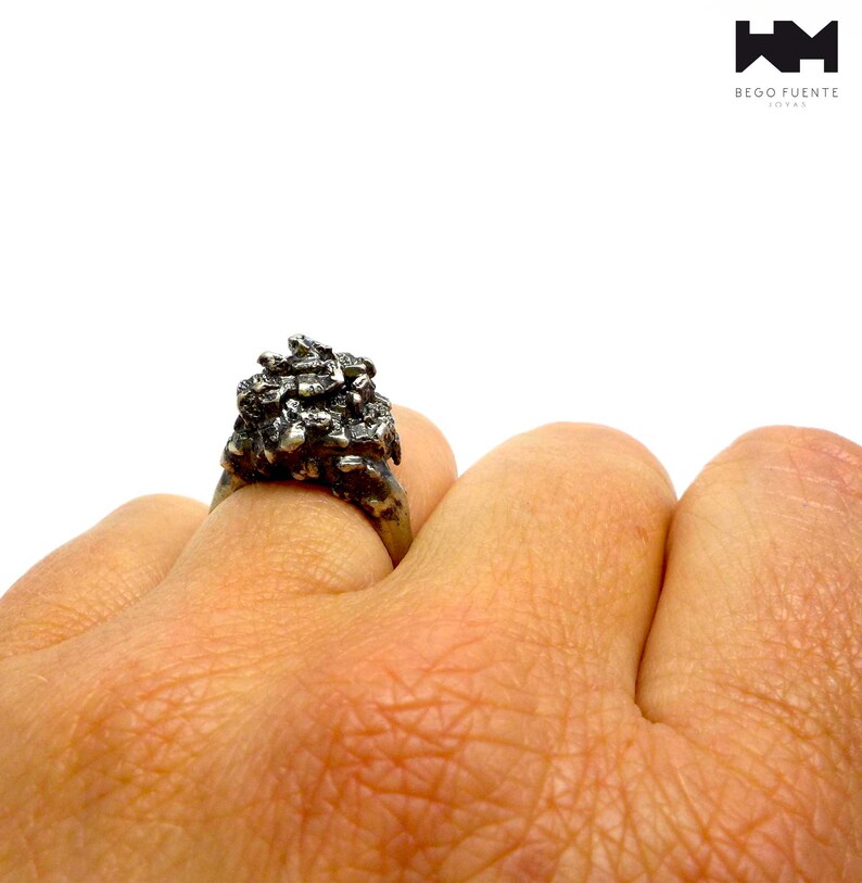 Sugar Texture Unique Silver Ring - Etsy