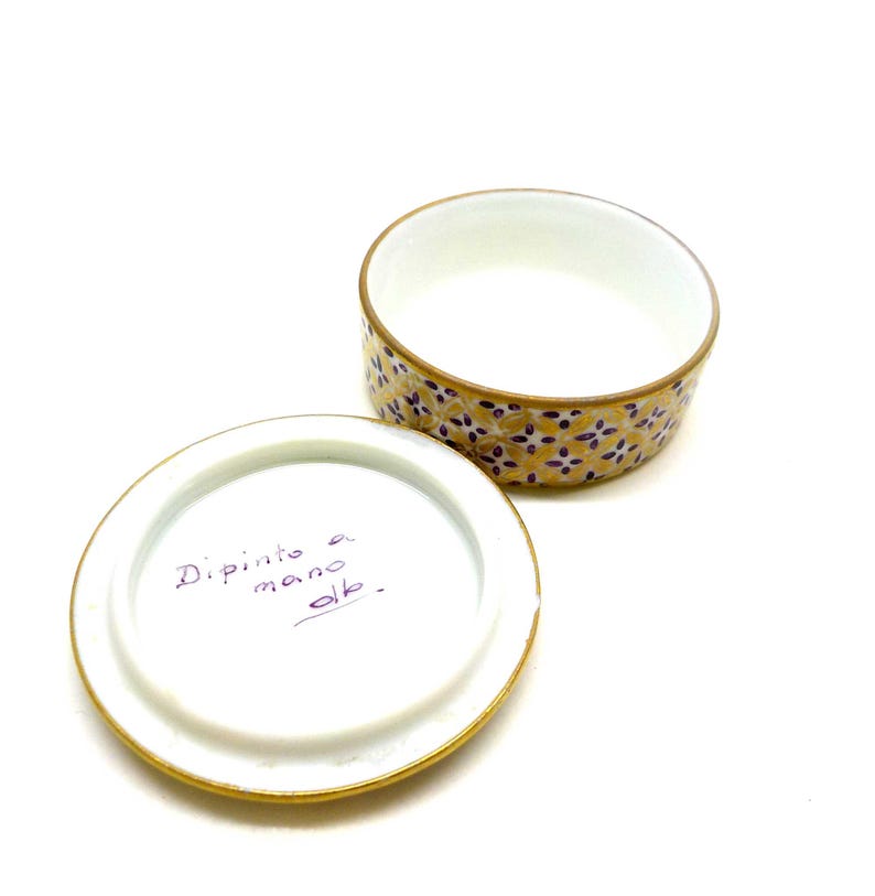 Collectable Vintage Limoge Trinket Box. Gold and Purple Limoges ...