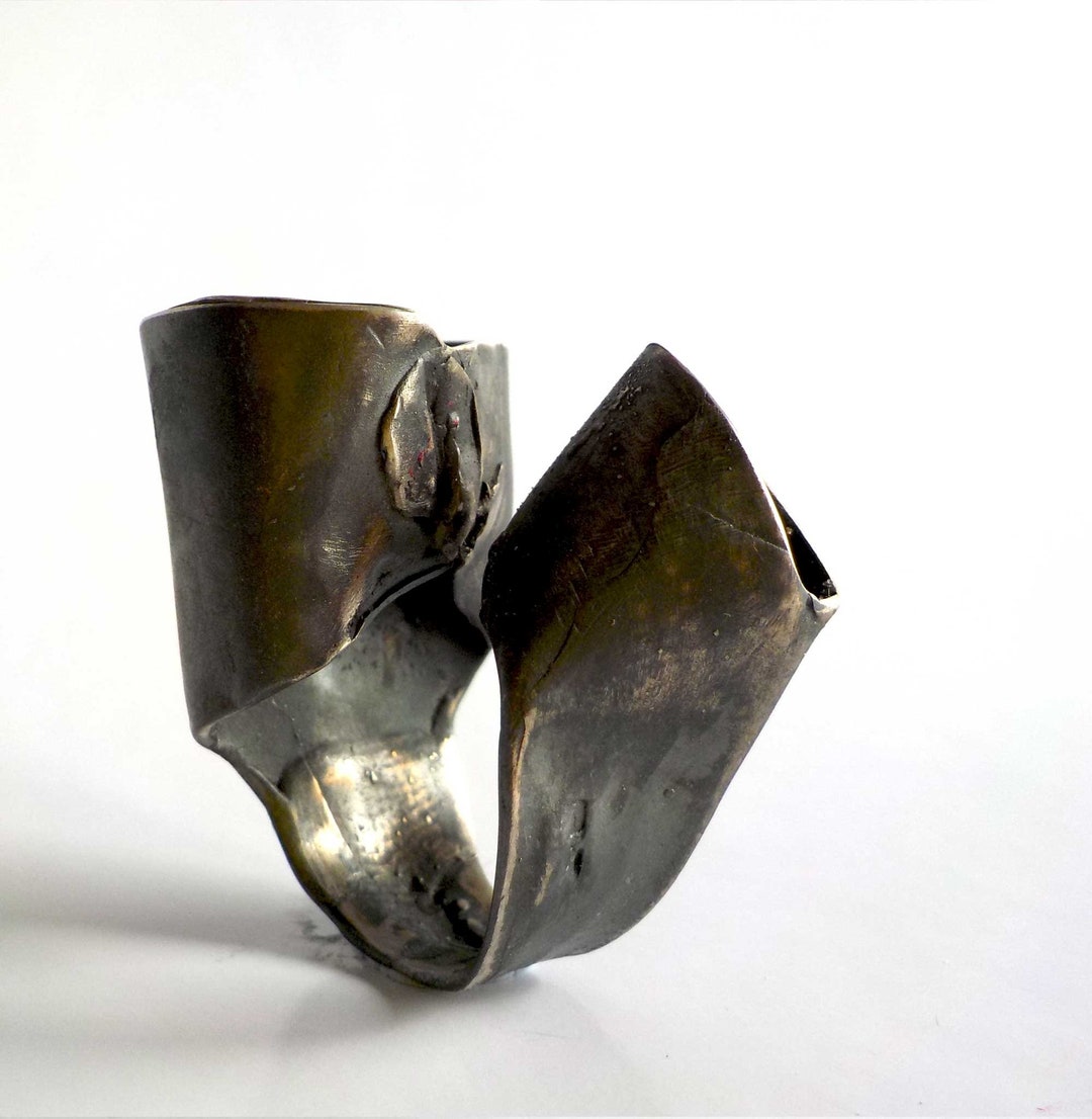 Anillo Escultural. Estilo Arquitectónico. Anillo Grande Y Ajustable ...