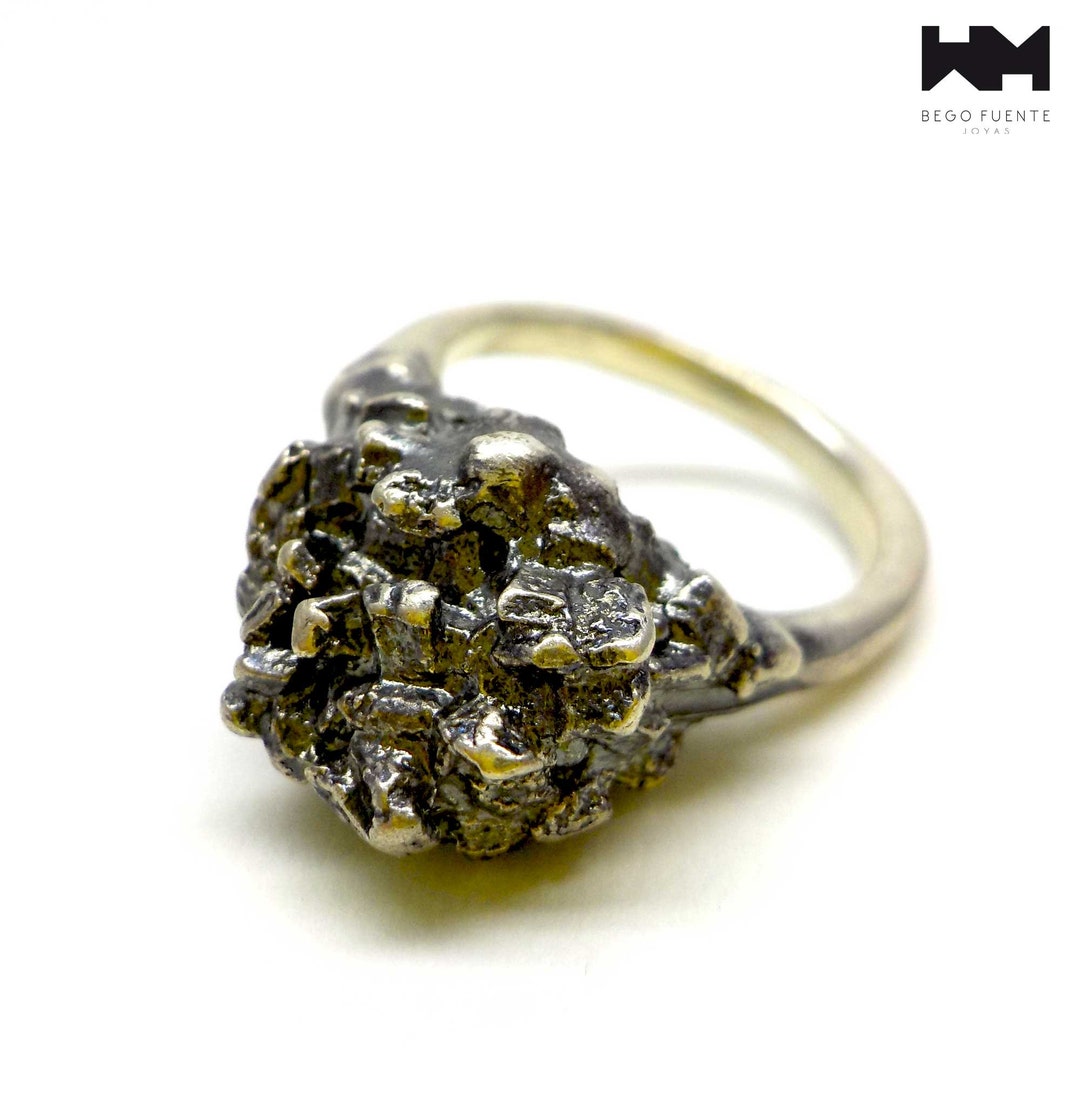 Sugar Texture Unique Silver Ring - Etsy