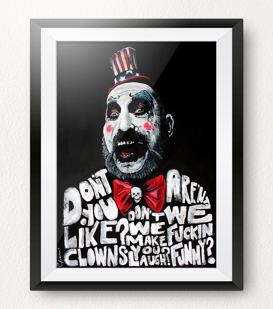 Limited Edition Captain Spaulding Painted Art Print | Etsy