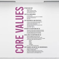 Core Values - up to 4 Values + Company Name - Core Values Wall Decals ...