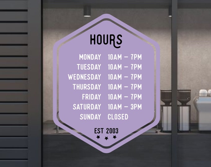 Custom Business Logo Decals - Logos, Signage, Store Hours, Photos, Etc ...