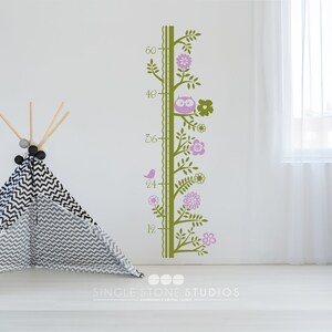 Nursery Growth Chart Wall Decal Woodland Animals - Vinyl Wall Art ...