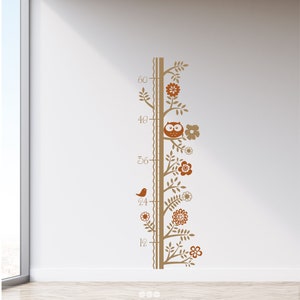 Nursery Growth Chart Wall Decal Woodland Animals - Vinyl Wall Art ...