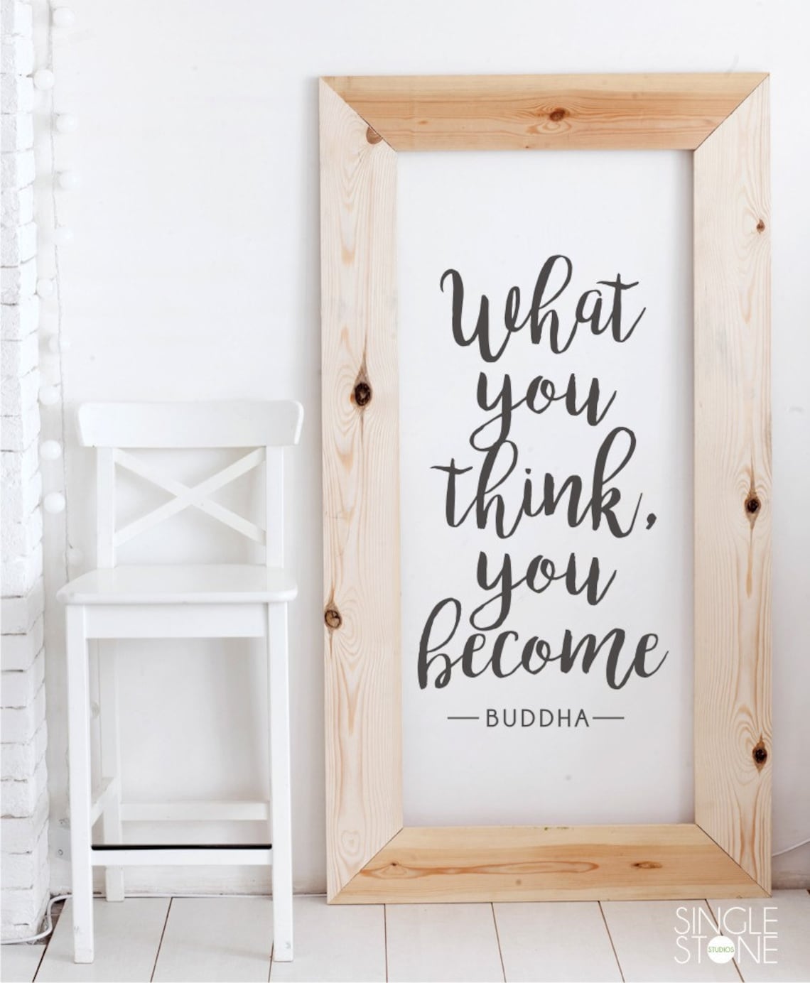 What You Think You Become Buddha Quote Vinyl Wall Decal - Etsy