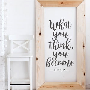 What You Think You Become - Buddha Quote - Vinyl Wall Decal Words ...