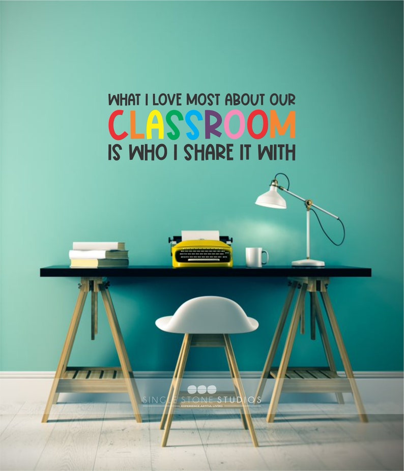 What I Love Most About Our Classroom - Class Room Decal - Rainbow Kids ...