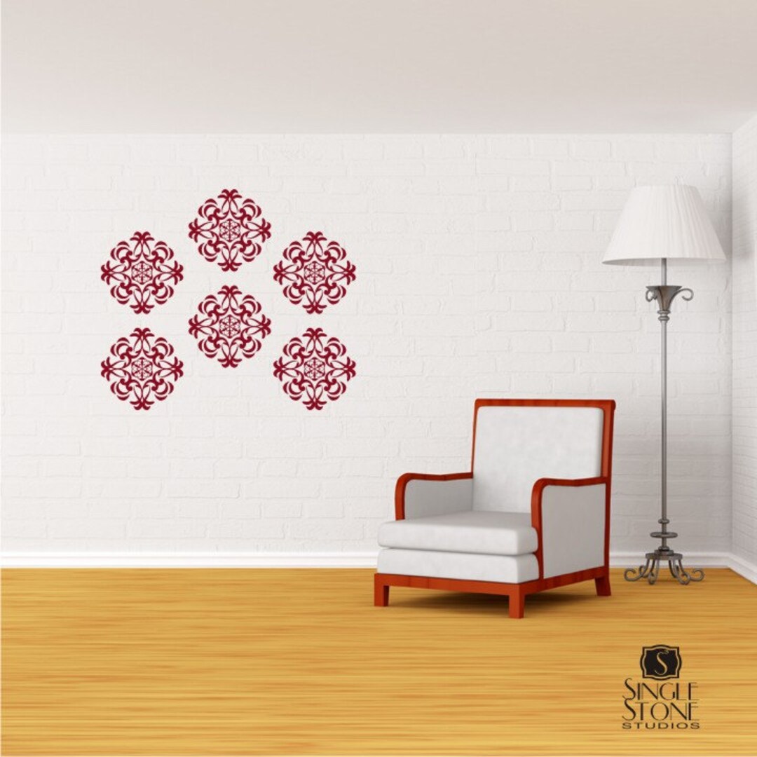 Wall Decals Medallion Wall Pattern Vinyl Stickers Art Custom - Etsy