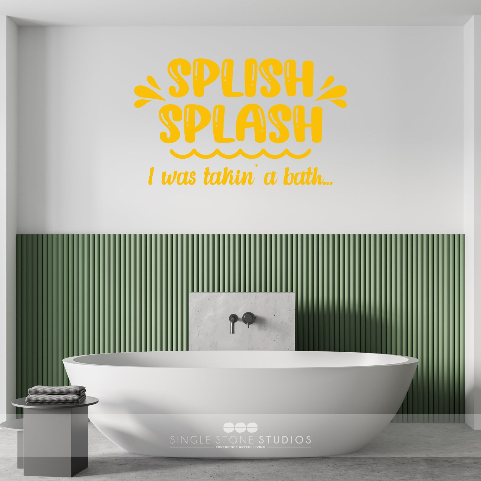 Splish Splash Takin' A Bath Bathroom Wall Decal - Vinyl Wall Sticker ...