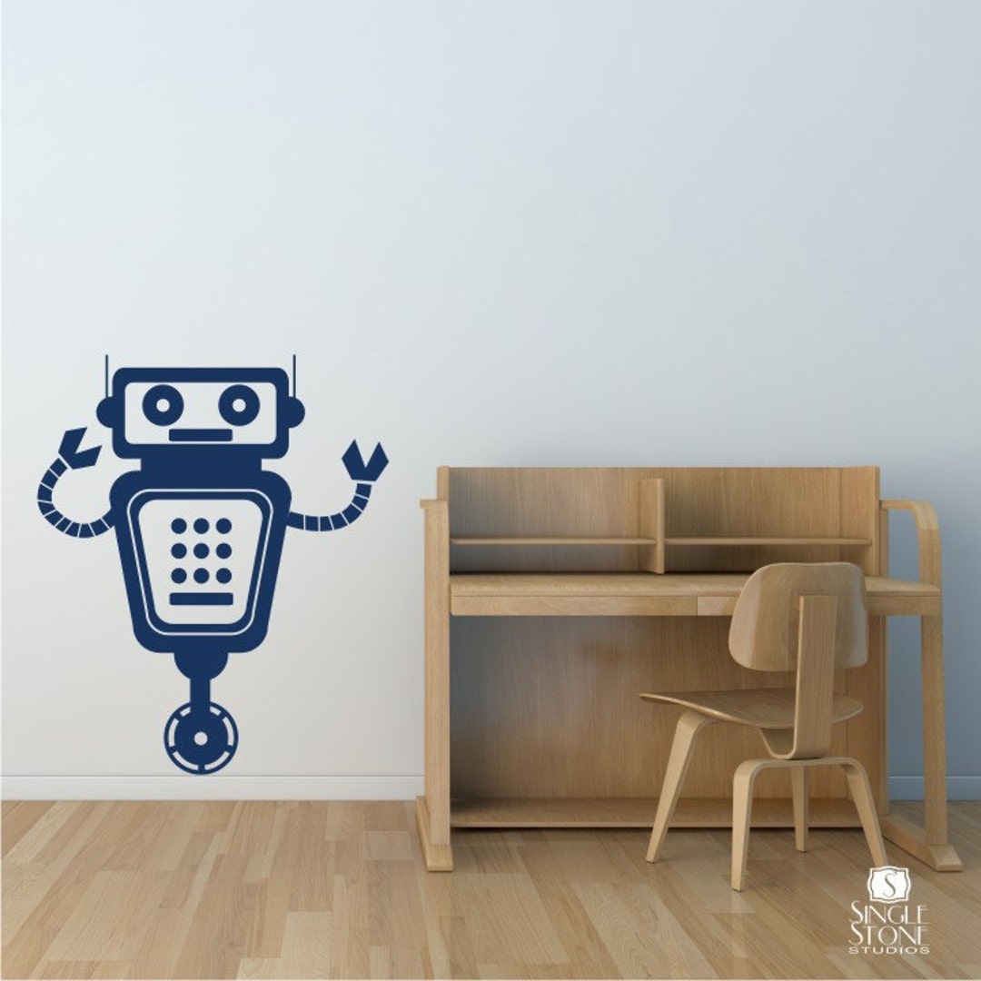 Nursery Robot Wall Decal - Vinyl Wall Stickers Art Custom Home Decor - Etsy