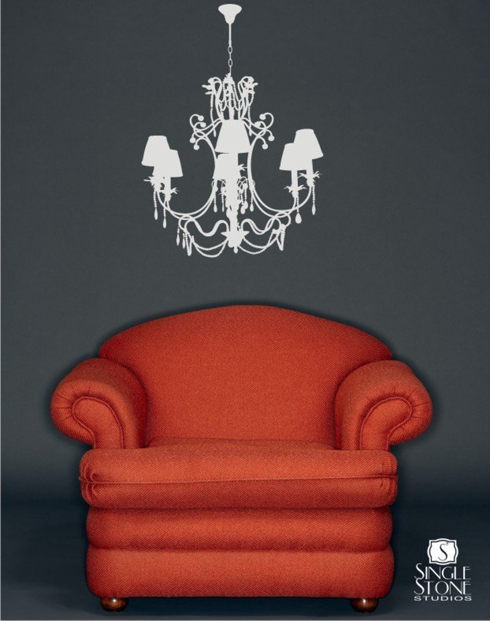 Chandelier Wall Decal Fancy - Vinyl Wall Stickers Art Graphics Custom ...
