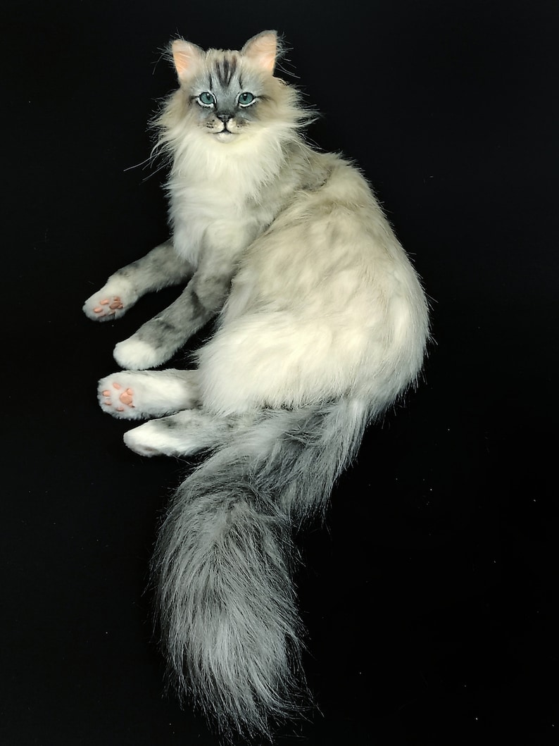 Custom Realistic Birman Cat Plush | Life Size Poseable Stuffed Animal ...