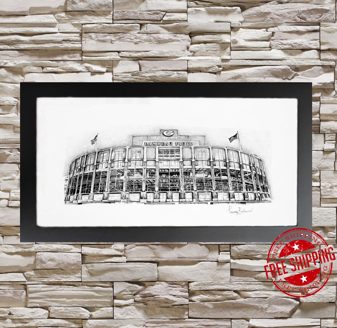 Packers Fan Gift Green Bay Packers Wall Decor Lambeau Field Wisconsin ...