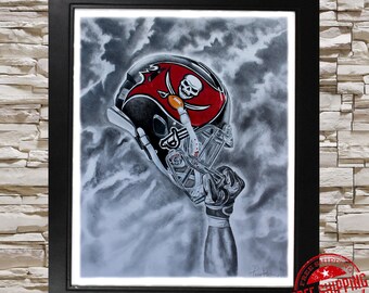 NFL Tampa Bay Buccaneers Helmet Wall Art Sign Wood Sign - Etsy