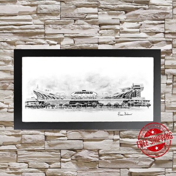 Chiefs Stadium Drawing - Etsy