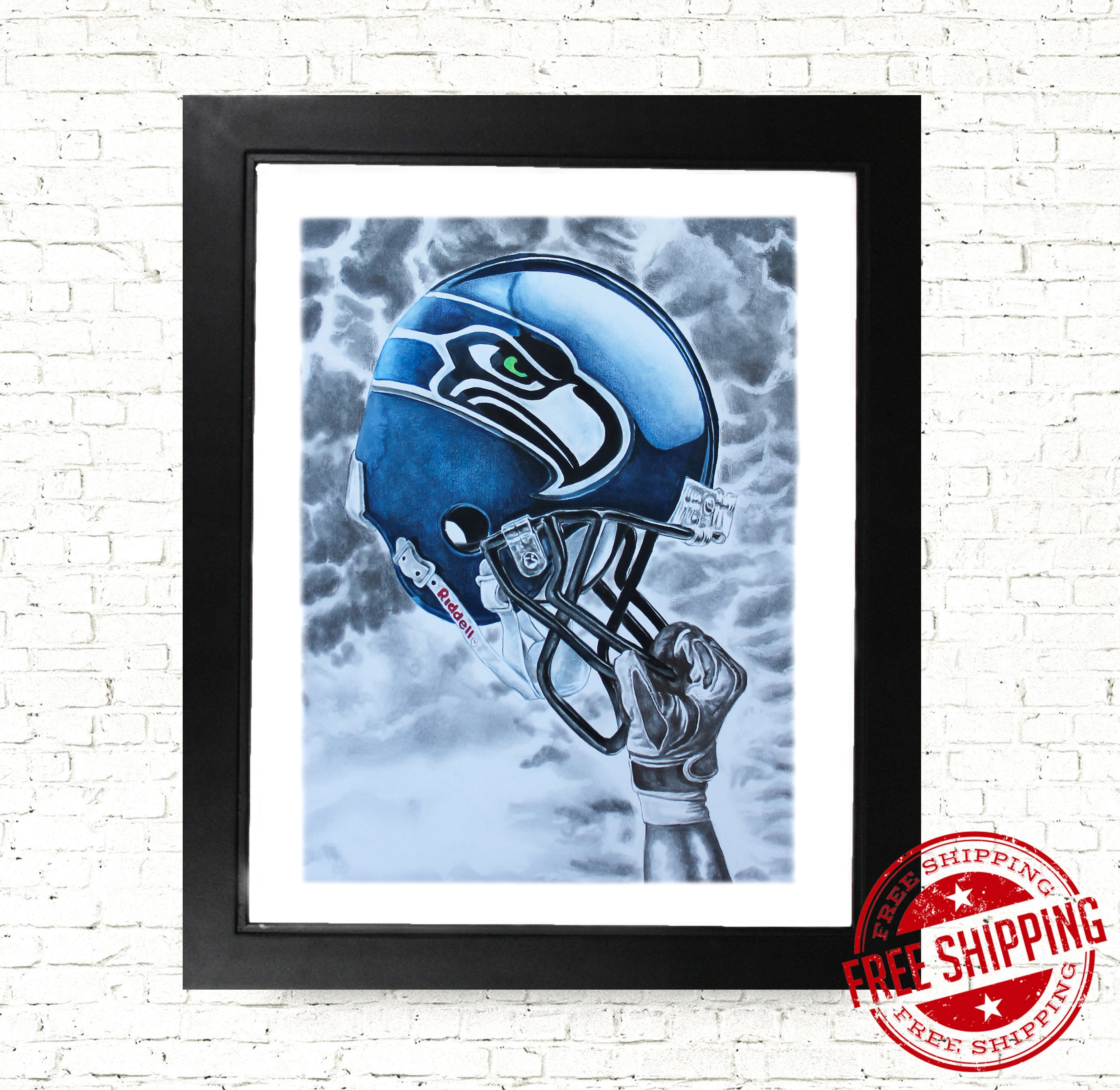 Football Helmet Drawing Seahawks