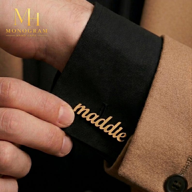 Personalized Name Cufflinks for Men, Custom Cufflinks, Wedding ...