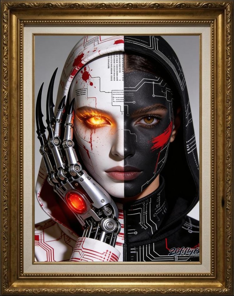 Digital Download Cyborg Print | Cyberpunk Printable Wall Art ...