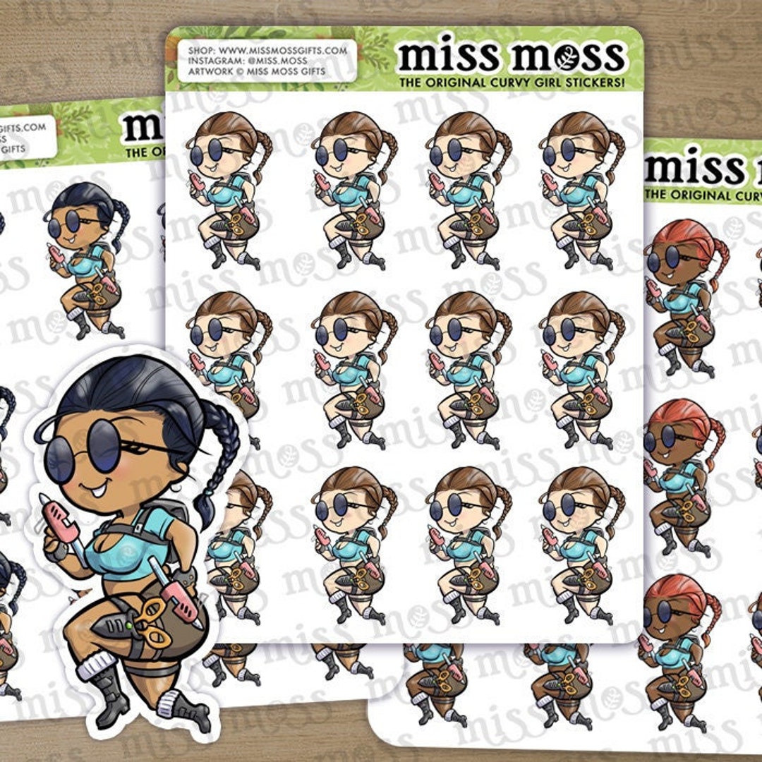 Lara "craft" Curvy Girl Vinyl Planner Stickers - Perfect for Crafting ...