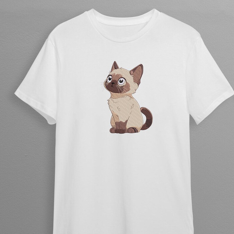 Siamese Cat Machine Embroidery Design, Kitten Stitch File, Pet Lover ...