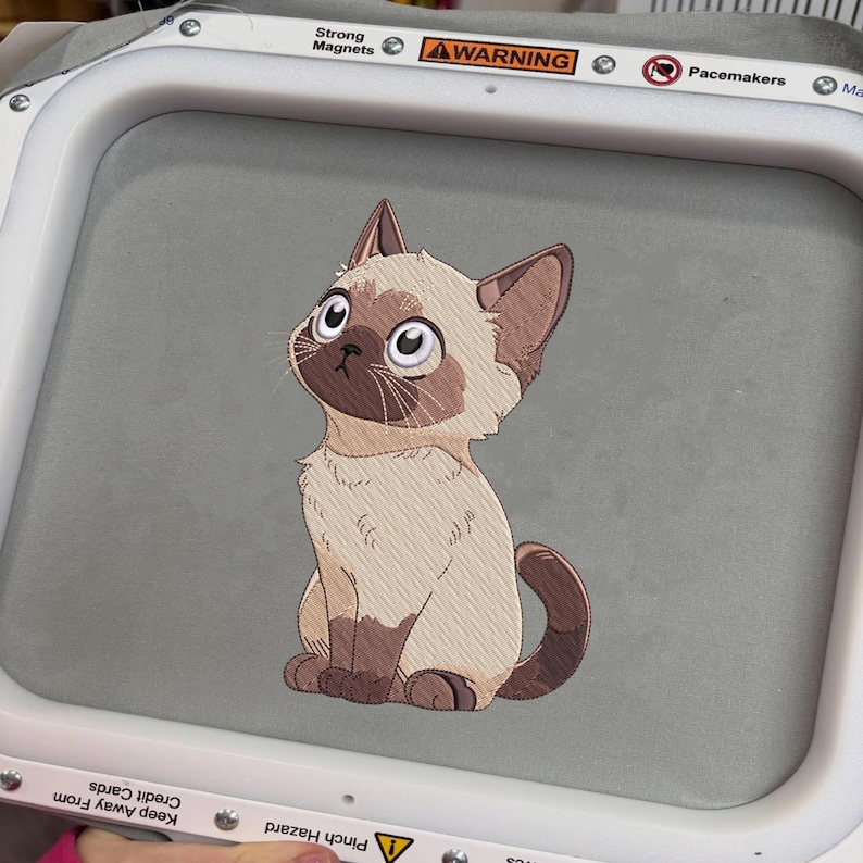Siamese Cat Machine Embroidery Design, Kitten Stitch File, Pet Lover ...