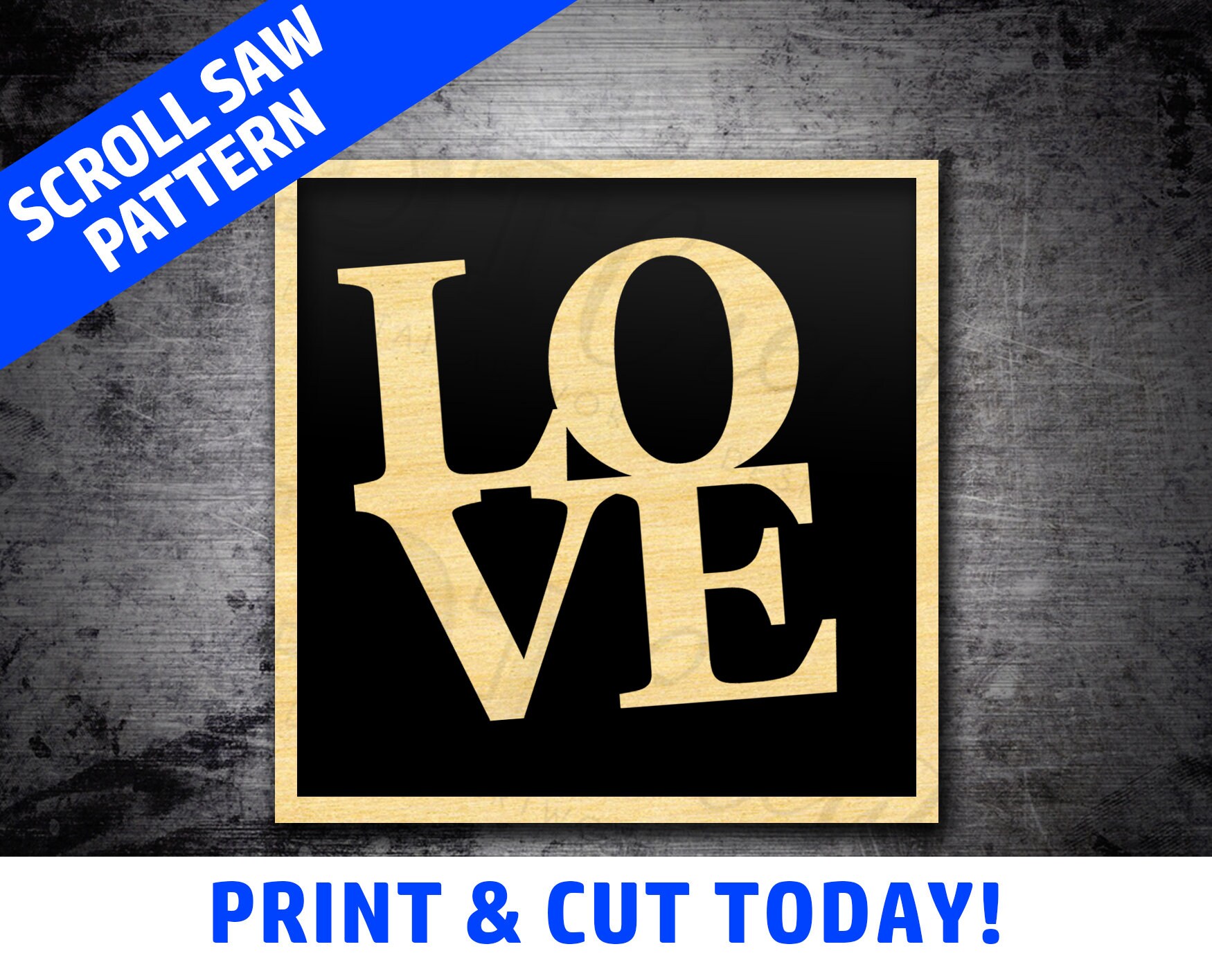 LOVE Scroll Saw Pattern - Etsy