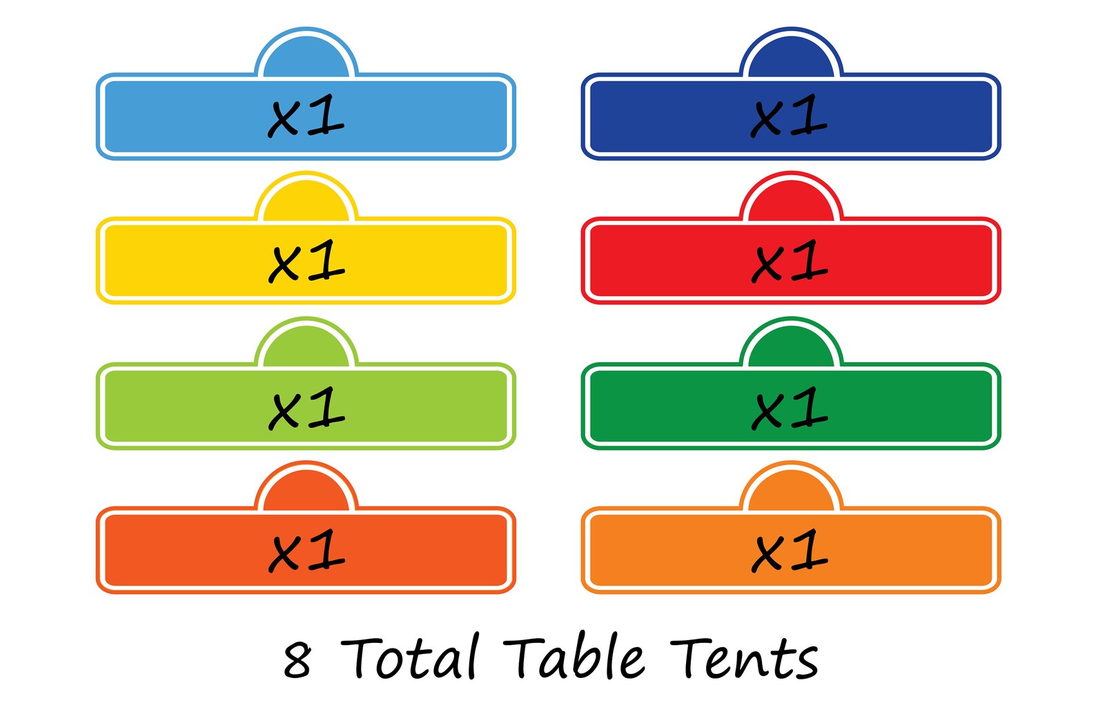 Editable Bright Color Street Party Table Tents Place Cards - Edit ...