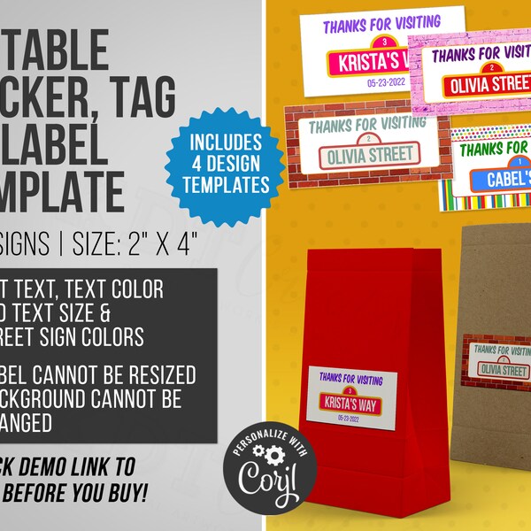 Rectangular Labels Template 2x4 Etsy
