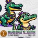 Festive Mardi Gras Louisiana Alligator PNG File for Crafting ...