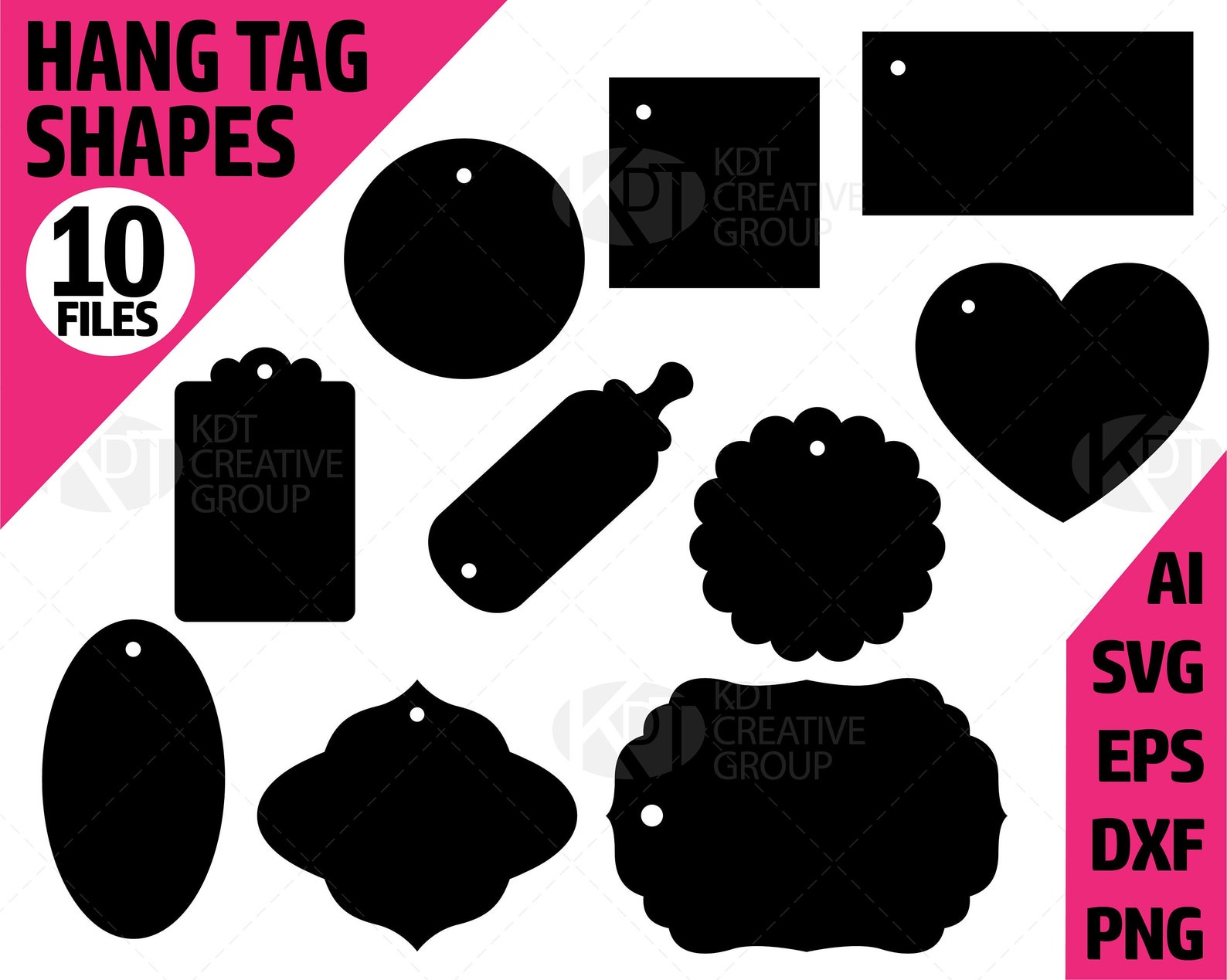 10 Hang Tag Shapes File Bundle Die Cutting Laser and - Etsy