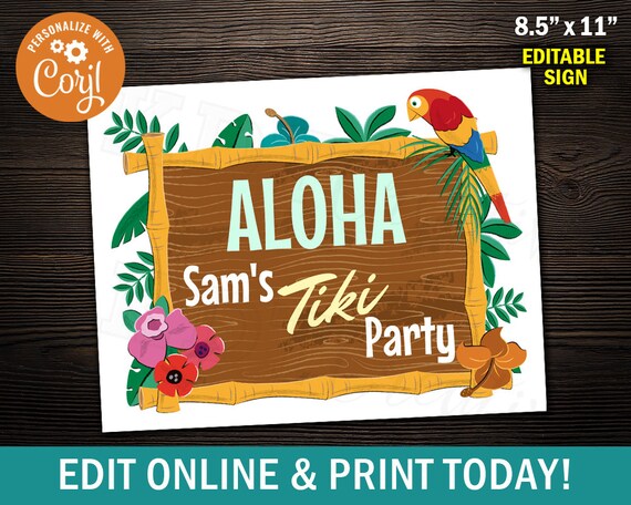Hawaiian Luau Printables