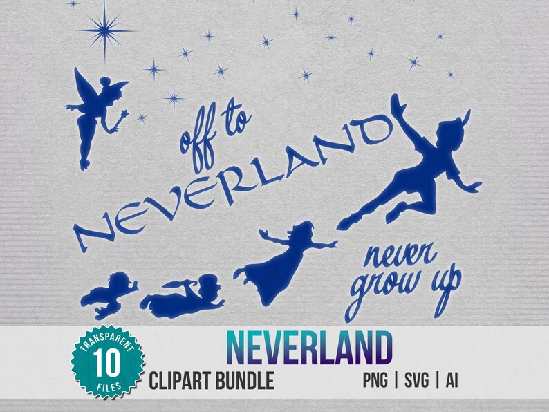 Neverland SVG Files/clip Art Files - Etsy