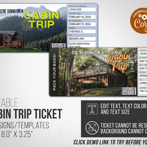 Cabin Flyer Template - Etsy