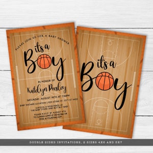 Basketball Baby Shower Invitation: Sports Theme (DIY Printable File) - Etsy