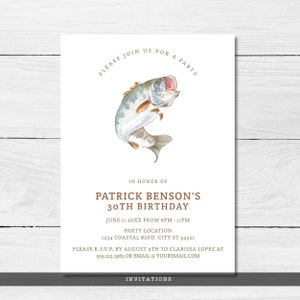 Gone Fishing Birthday Party Invitations, Fishing Themed Party ...