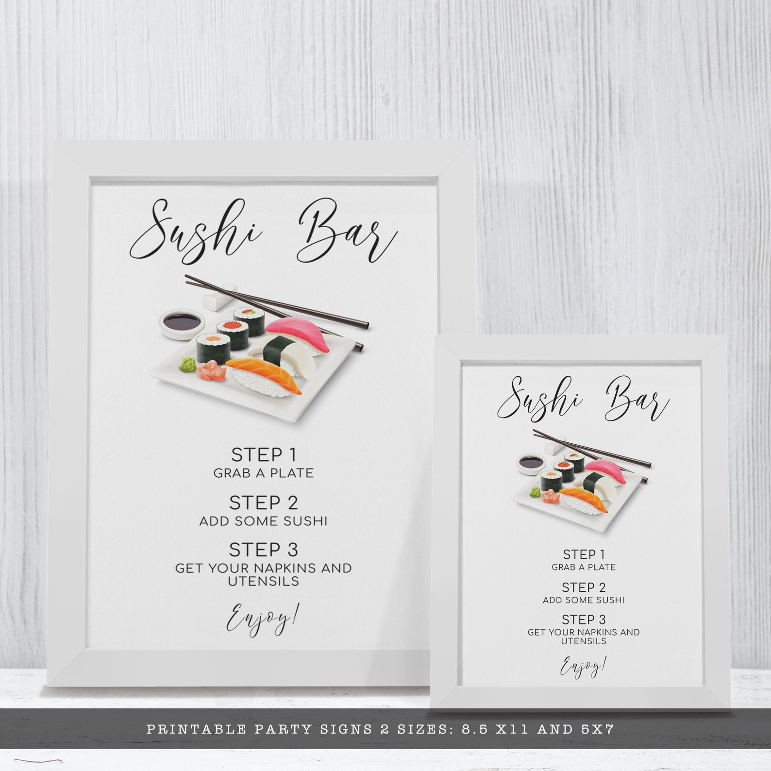 Sushi Food Signs Sushi Food Labels Sushi Themed Food Sign - Etsy