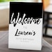 Modern White and Black Welcome Sign, Printable Party Sign, Instant ...