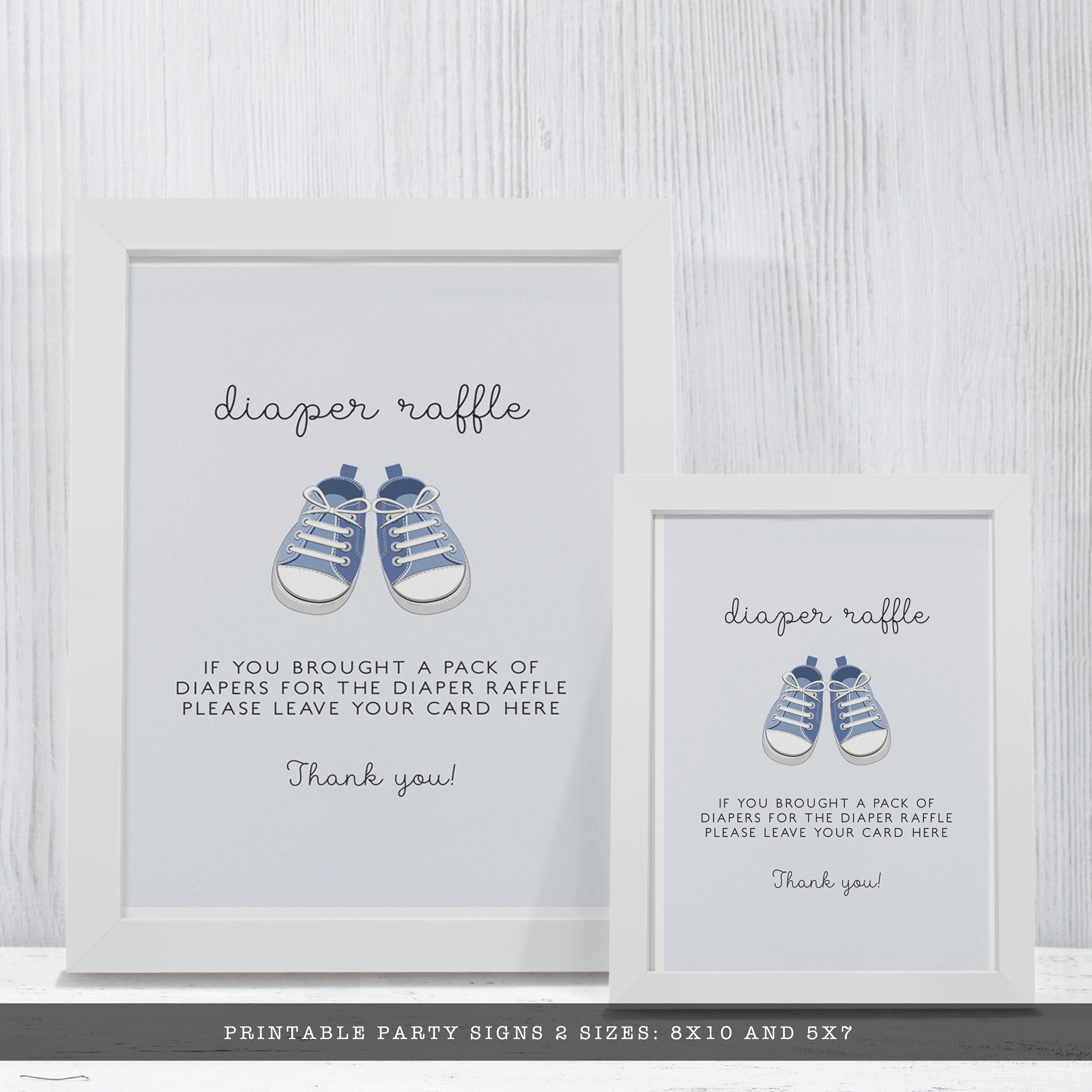 Diaper Raffle Sign Baby Boy Signs Instant Download Baby | Etsy