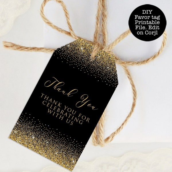 Black and Gold Tags - Etsy