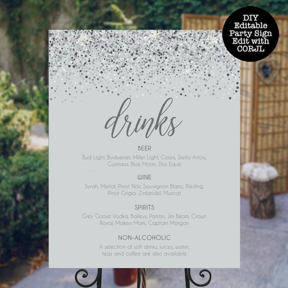Drink Menu Font Beach Cocktail Menu