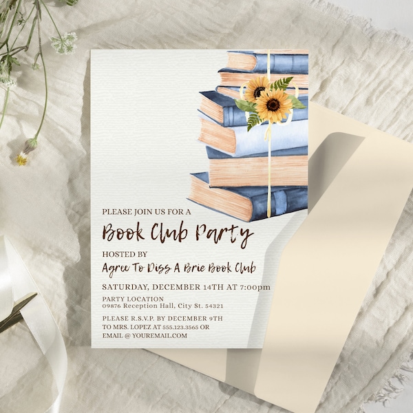 Book Invitation - Etsy