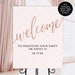 Blush Pink Glitter Welcome Sign, Printable Party Sign, Instant Download ...