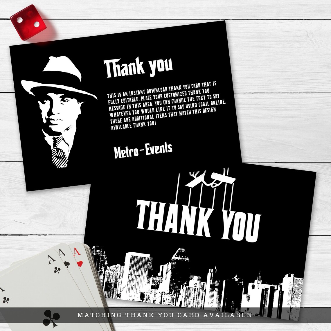 Black and White Mobster Themed Welcome Signs, Gangster Party Welcome ...