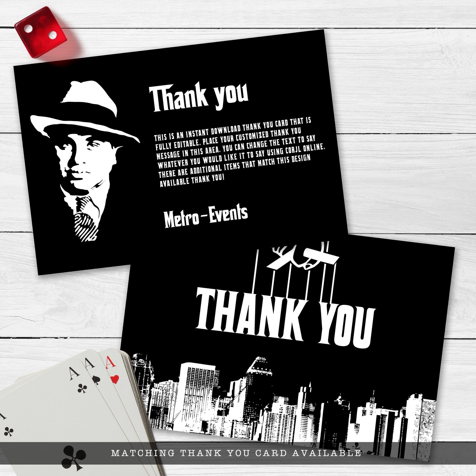 Black and White Mobster Themed Welcome Signs, Gangster Party Welcome ...