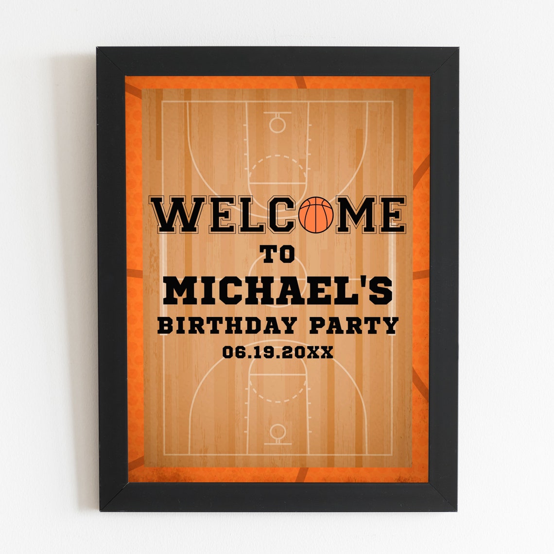 Basketball Welcome Sign Custom Basketball Welcome Sign - Etsy