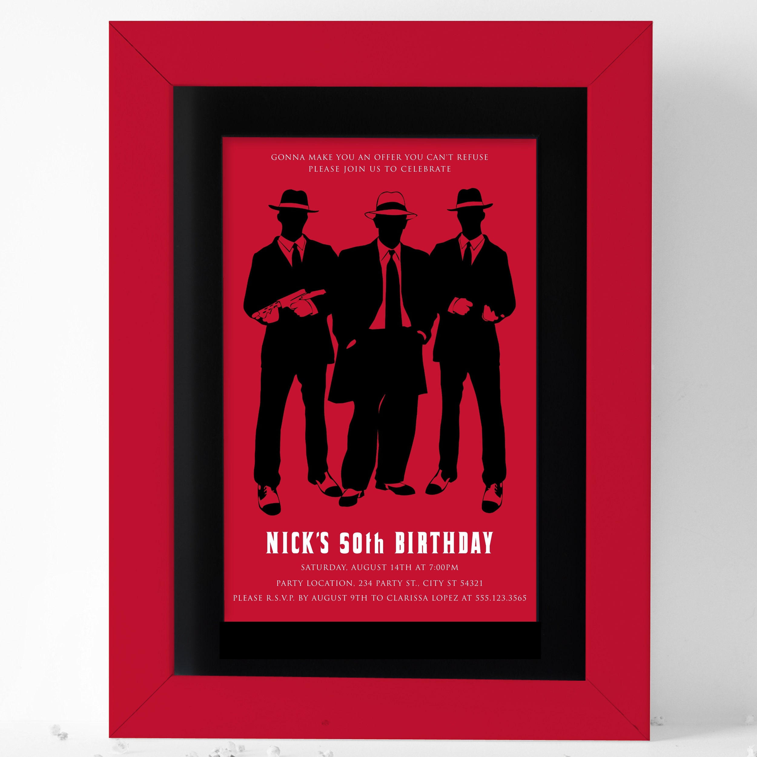 Mob Party Invitations Mobster Invitations Mafia Invitations - Etsy ...